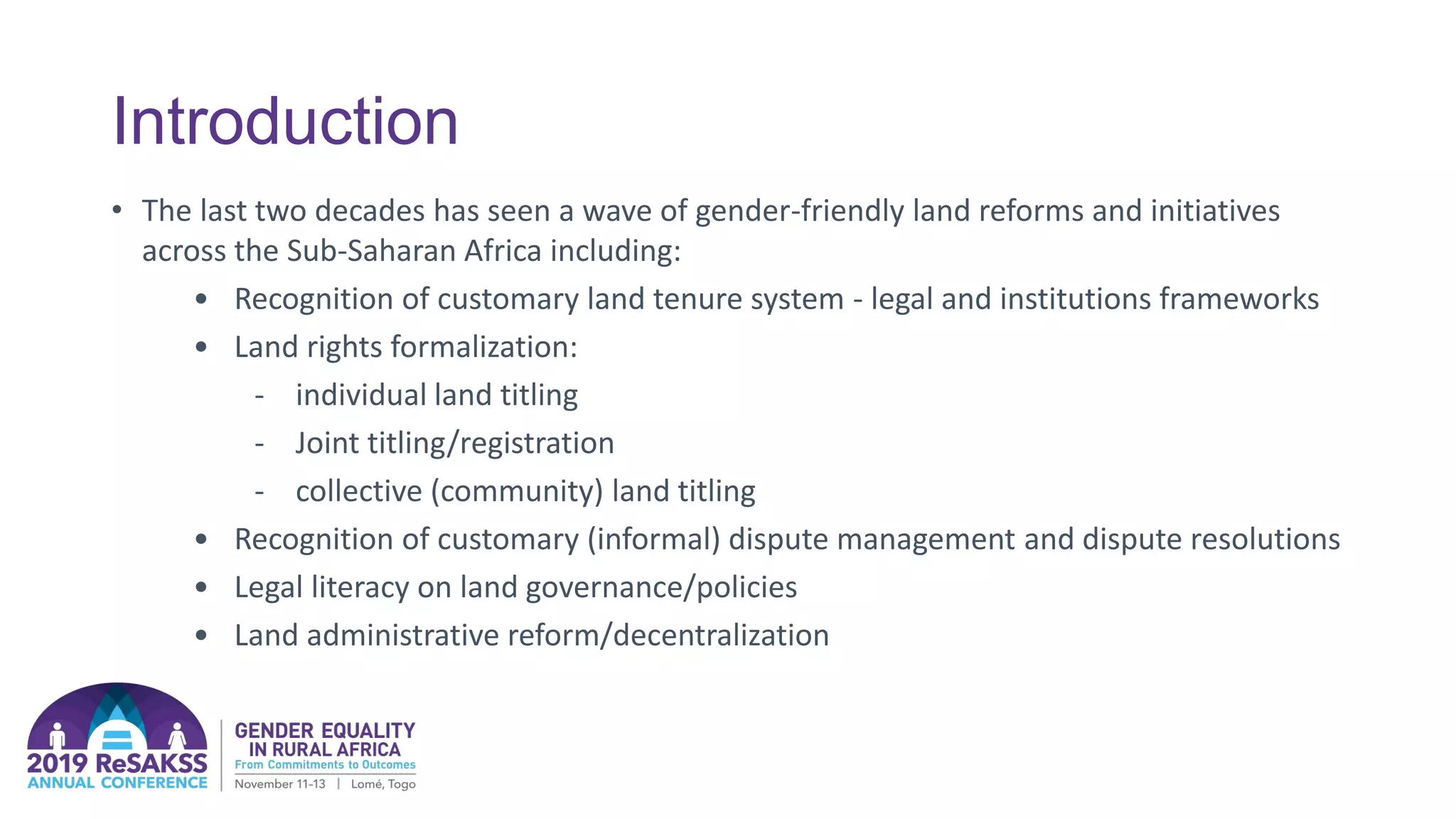 Women's land rights in Africa | PPTX