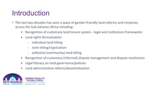 Women's land rights in Africa | PPTX
