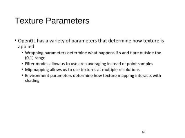 OpenGL Texture Mapping | PPT | 3-D Graphics | Computer Software and Applications