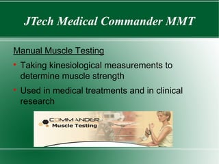 Jtech Commander Manual Muscle Tester | PPT
