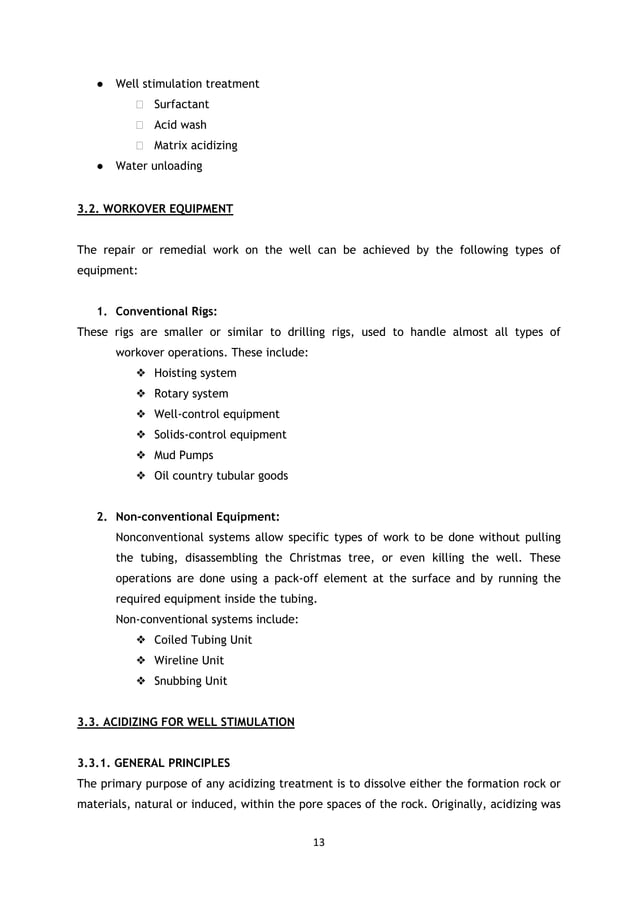 Title: Workover and Production Practices. A Case Study Of Acid Job ...