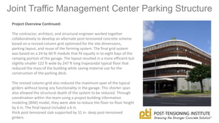 Joint Traffic Management Center Parking Structure | PPTX