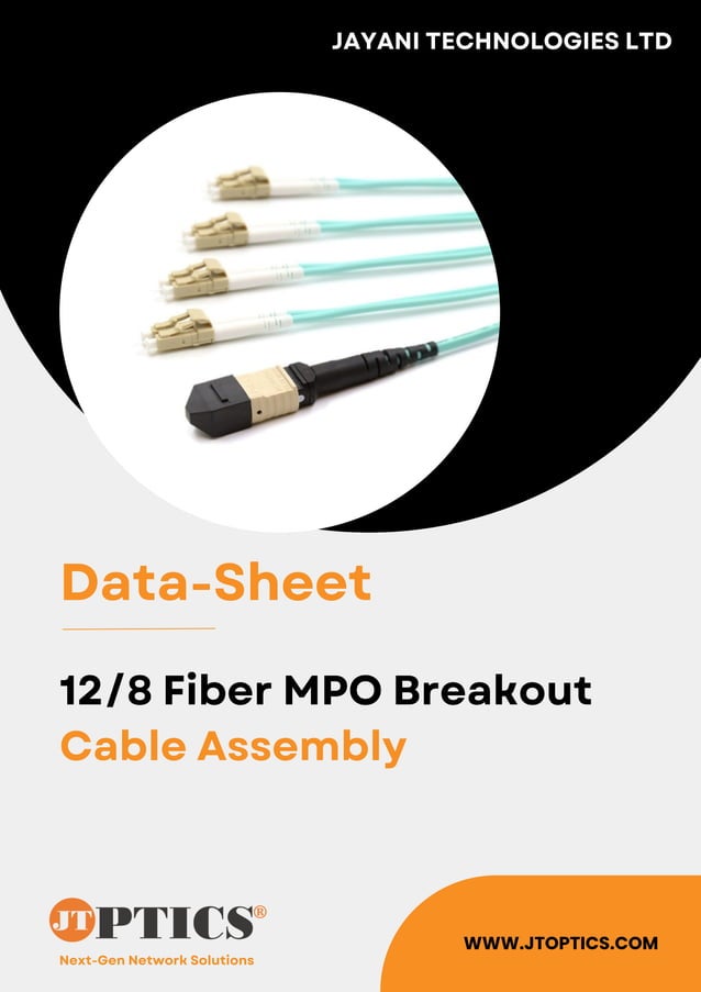 12 Fiber MPO To LC Breakout Cable Data Sheet By JTOPTICS | PDF