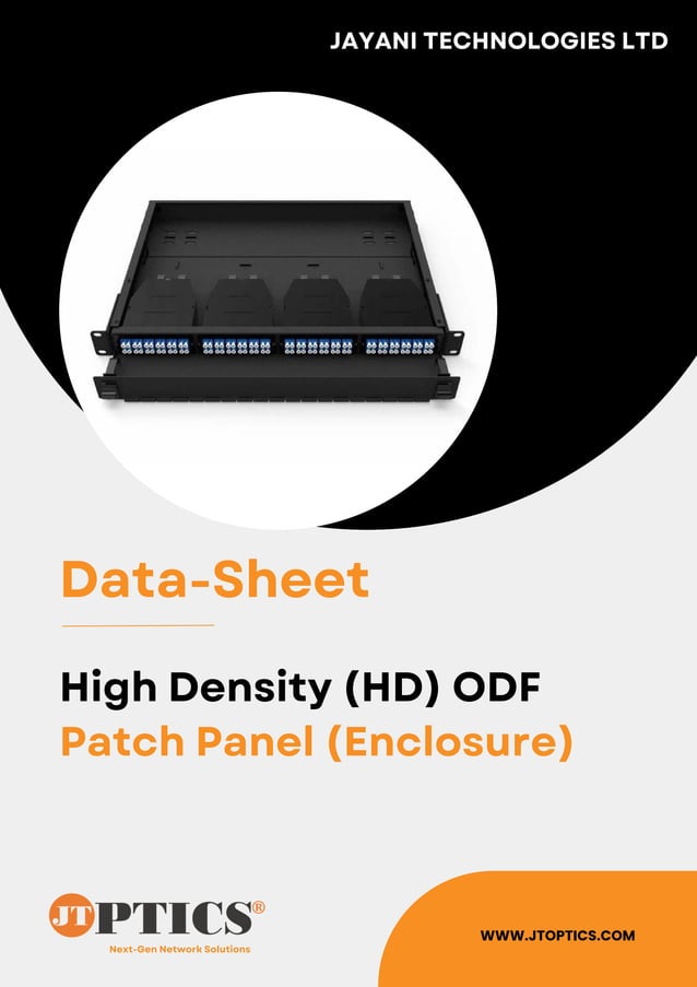 High Density ODF Patch Panel Data Sheet By JTOPTICS | PDF