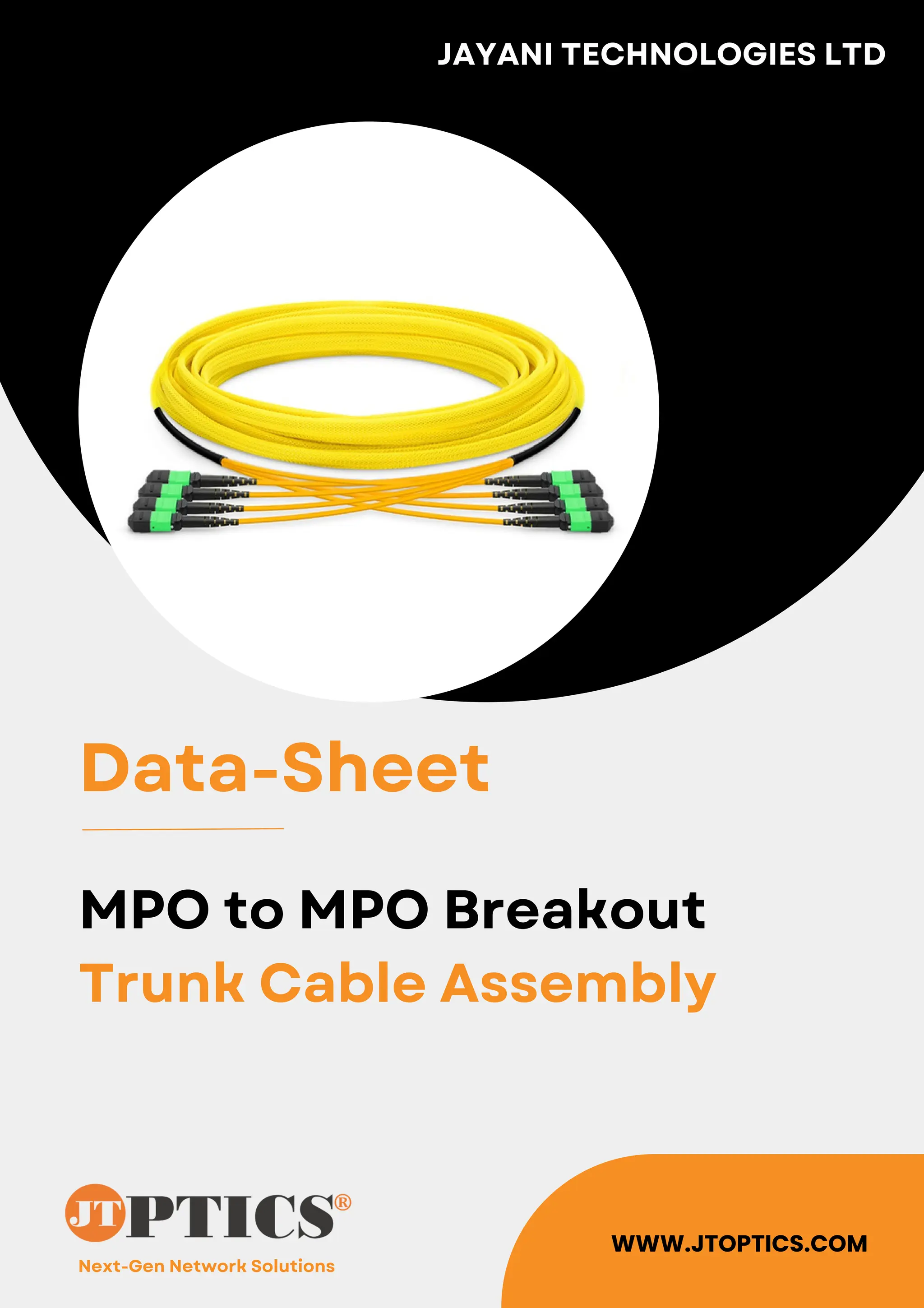 MPO To MPO High Density Breakout Cable Data Sheet By JTOPTICS | PDF | Computer Peripherals ...