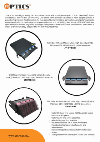 Ultra High Density ODF Patch Panel Data Sheet By JTOPTICS | PDF