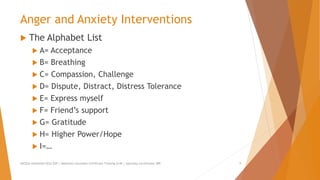 Anger and Anxiety Group Interventions | PPT