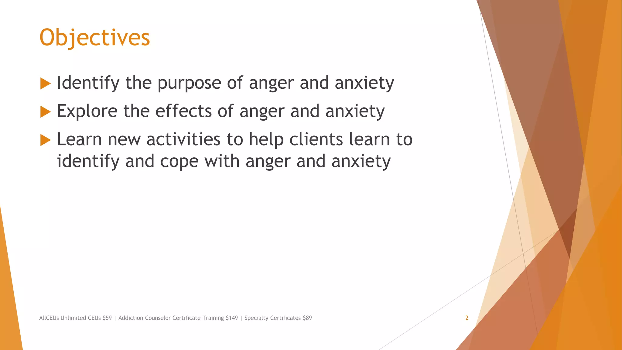 Anger and Anxiety Group Interventions | PPT