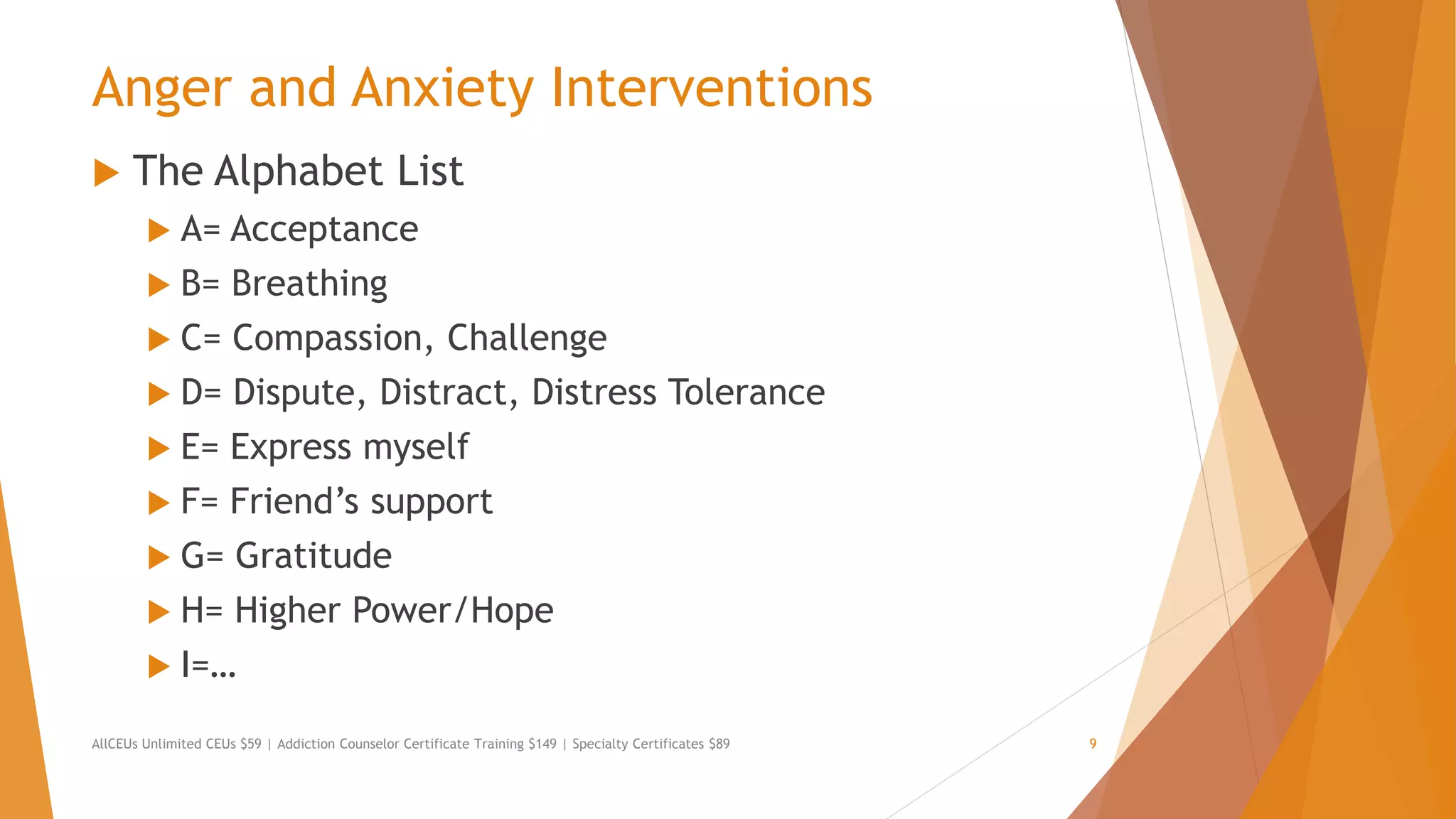 Anger and Anxiety Group Interventions | PPT