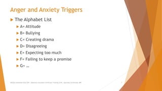 Anger and Anxiety Group Interventions | PPTX