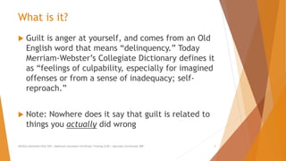 Guilt: Journey to Recovery Series | PPT
