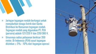 JARINGAN TEGANGAN RENDAH (JTR) | PPTX