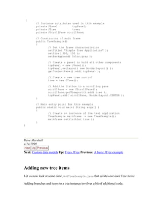 Jtreenotes | DOC | Programming Languages | Computing