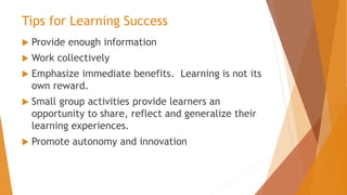 Improving Effectiveness with Different Learning Styles in Individual ...