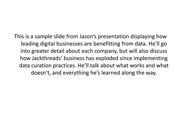 Jason Ross: JackThreads SXSW Visual | PPT