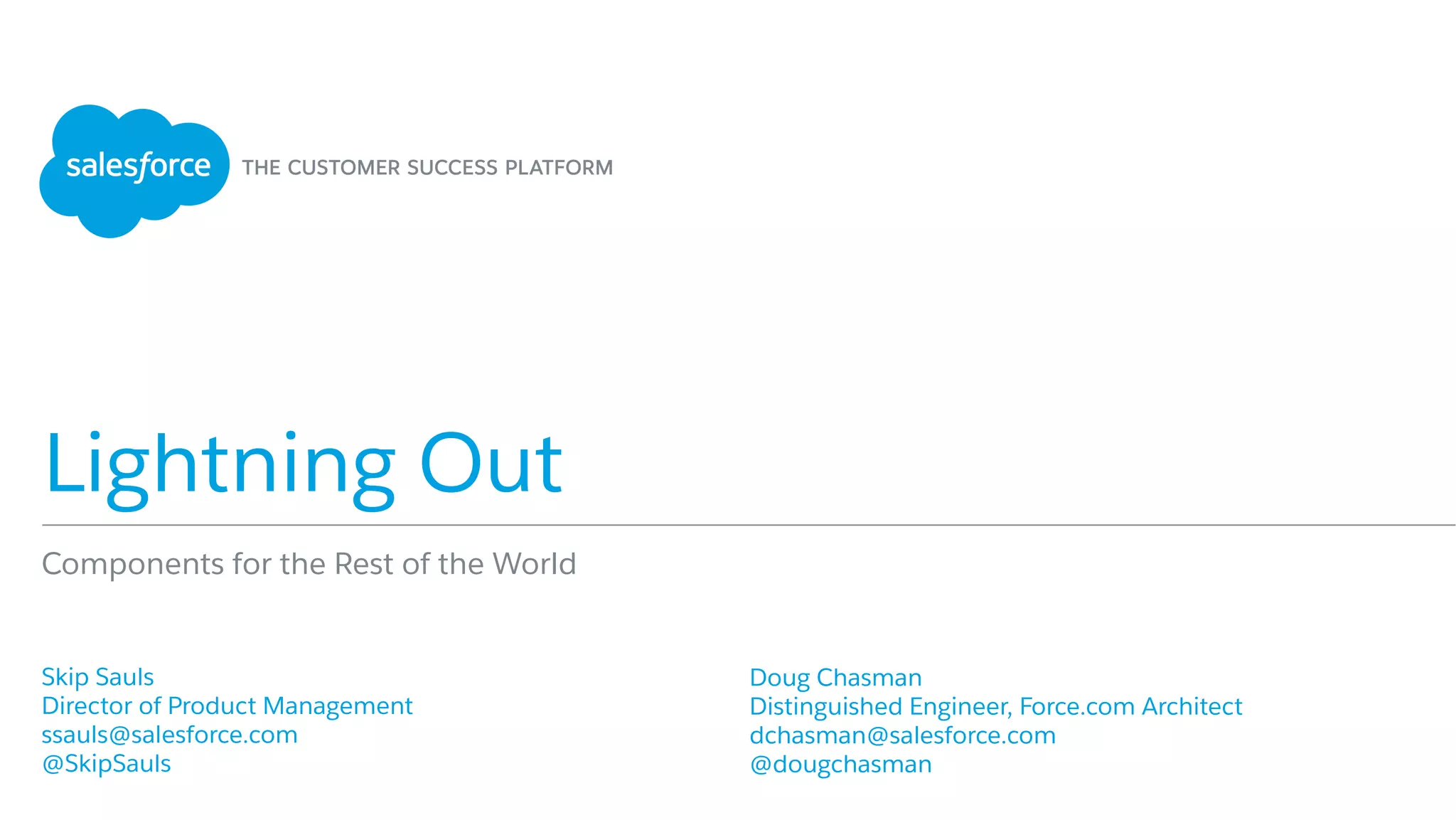 Lightning Out: Components for the Rest of the World | PPT