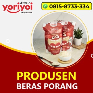 Supplier Beras Porang Asli | PDF