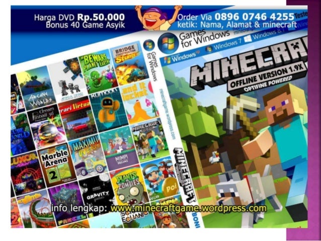 Jual cd dvd minecraft offline game komputer pc