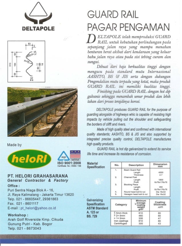 Jual Guard Rail-Pagar Pengaman Jalan Raya Jual Guard Rail-Pagar Pengaman Jalan Raya