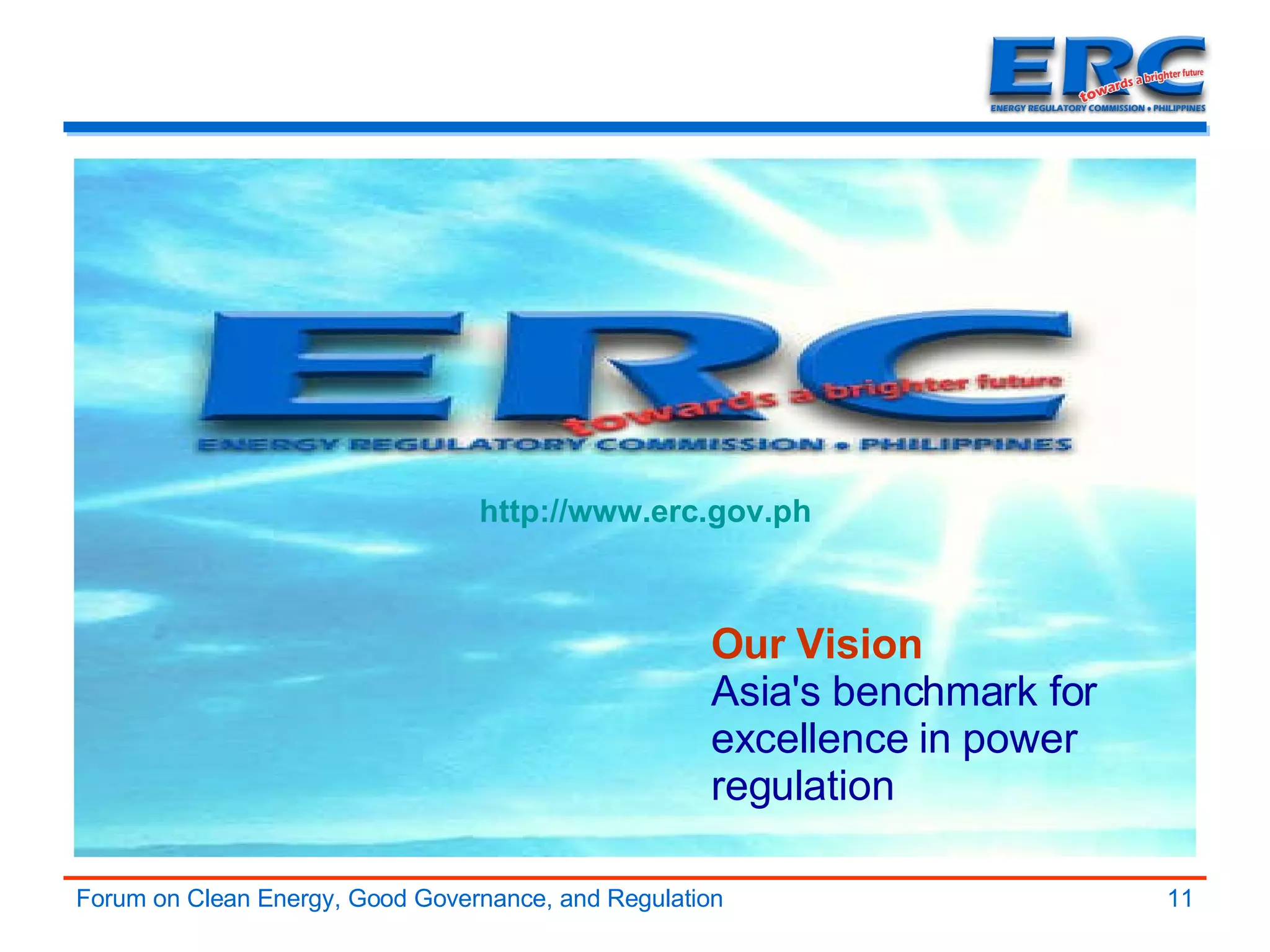 The Experience of the Energy Regulatory Commission | PPT