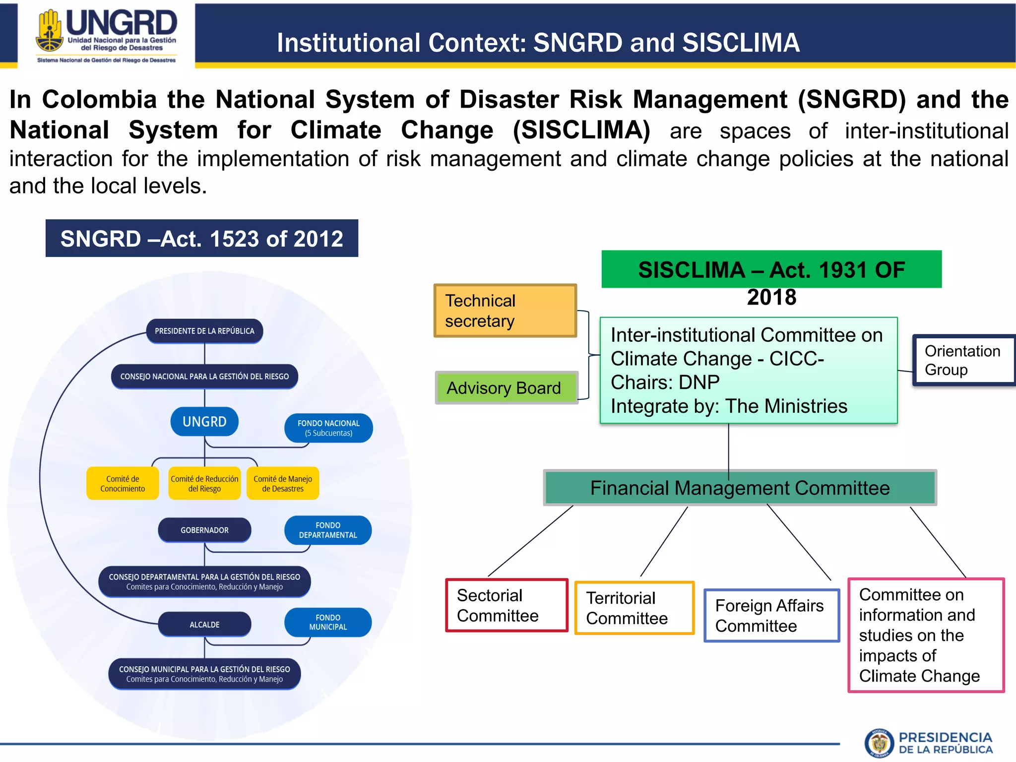 Disaster Risk and Climate Change Management in Colombia | PDF