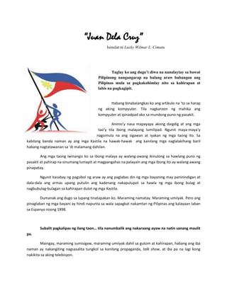 Juan dela cruz | DOCX