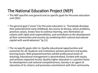 Education in Peru: the challenge of the perverse triangle | PPT