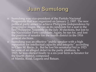 Juan sumulong | PPT