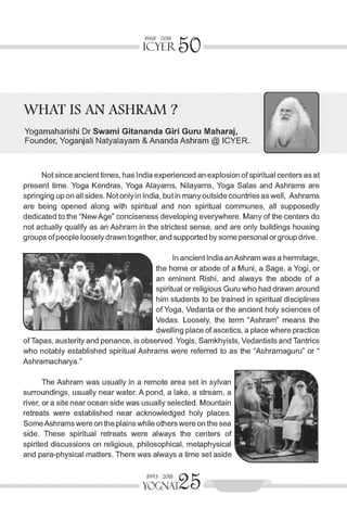 Ananda Ashram Golden Jubilee 2018 Booklet | PDF