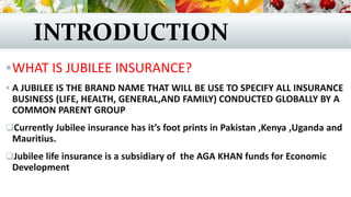 Jubilee life insurance By Arsalan Sehro | PPTX