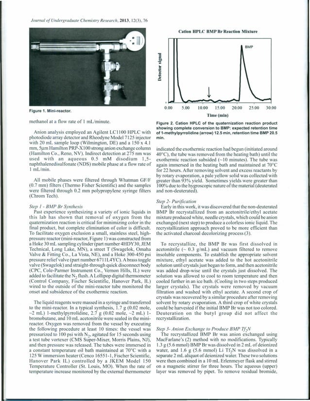 Synthesis of N,N-butyl-d9-methylpyrrolidinium Bis ...