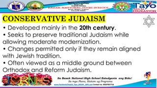 JUDAISM-2.pptx A reporting in grade 11 class of 2025 | PPTX