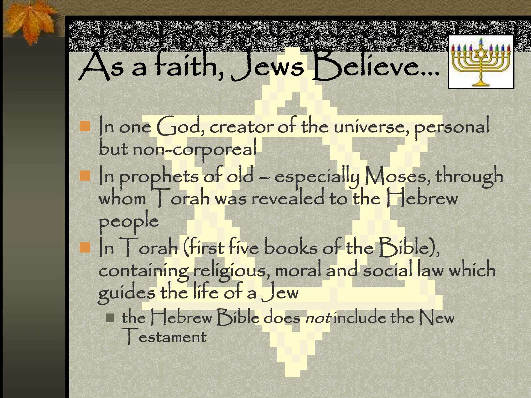 Religion Judaism Presentation, all facts | PPT