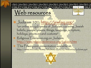 Religion Judaism Presentation, all facts | PPT
