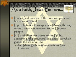 Religion Judaism Presentation, all facts | PPT