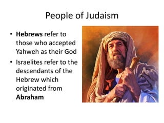 Introduction to the world of Religion and Belief systems _ Judaism | PPTX