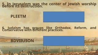 JUDAISM PPT IN INTRO TO THE WORLD RELIGIONS | PPTX