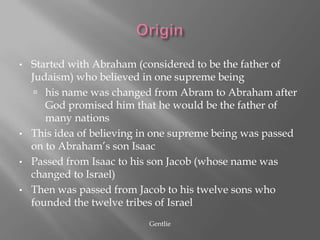 AP Human Geography 2011 - Judaism | PPTX