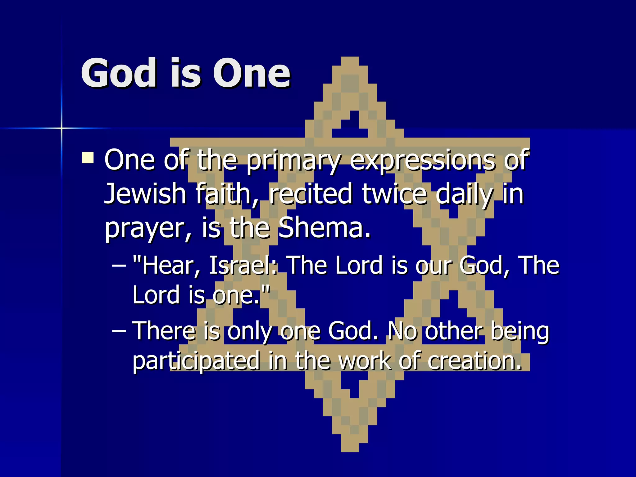 Judaism & The Nature Of God | PPT