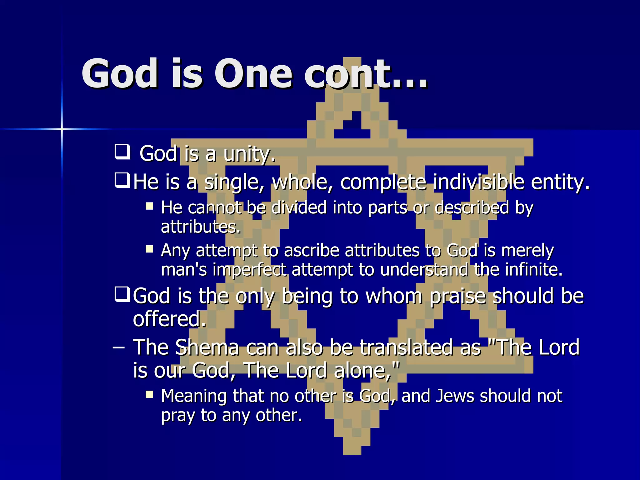 Judaism & The Nature Of God | PPT