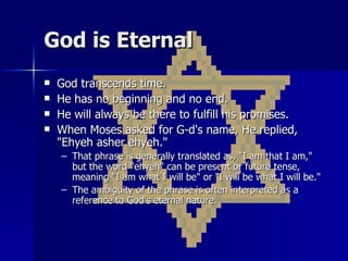 Judaism & The Nature Of God | PPT