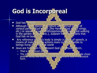 Judaism & The Nature Of God | PPT