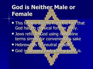 Judaism & The Nature Of God | PPT
