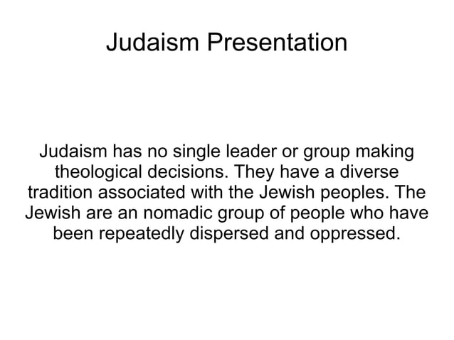 Judaism presentation slides | PPT