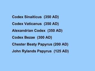 Power Point: How We Got the Bible | PPT