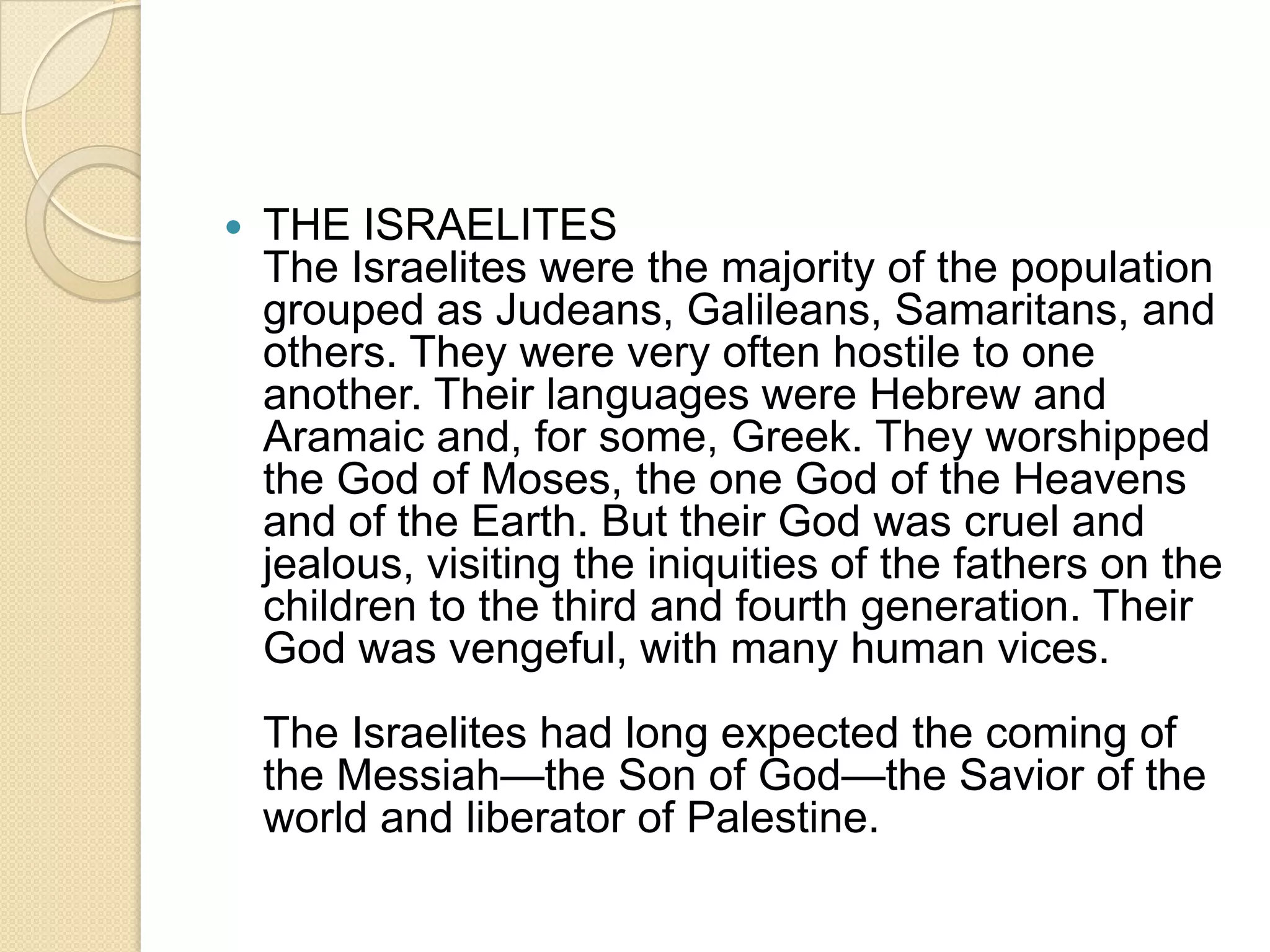 Judasim in the time of jesus,,powerpoint | PPTX