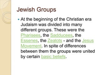 Sadducees Pharisees Zealots And Essenes