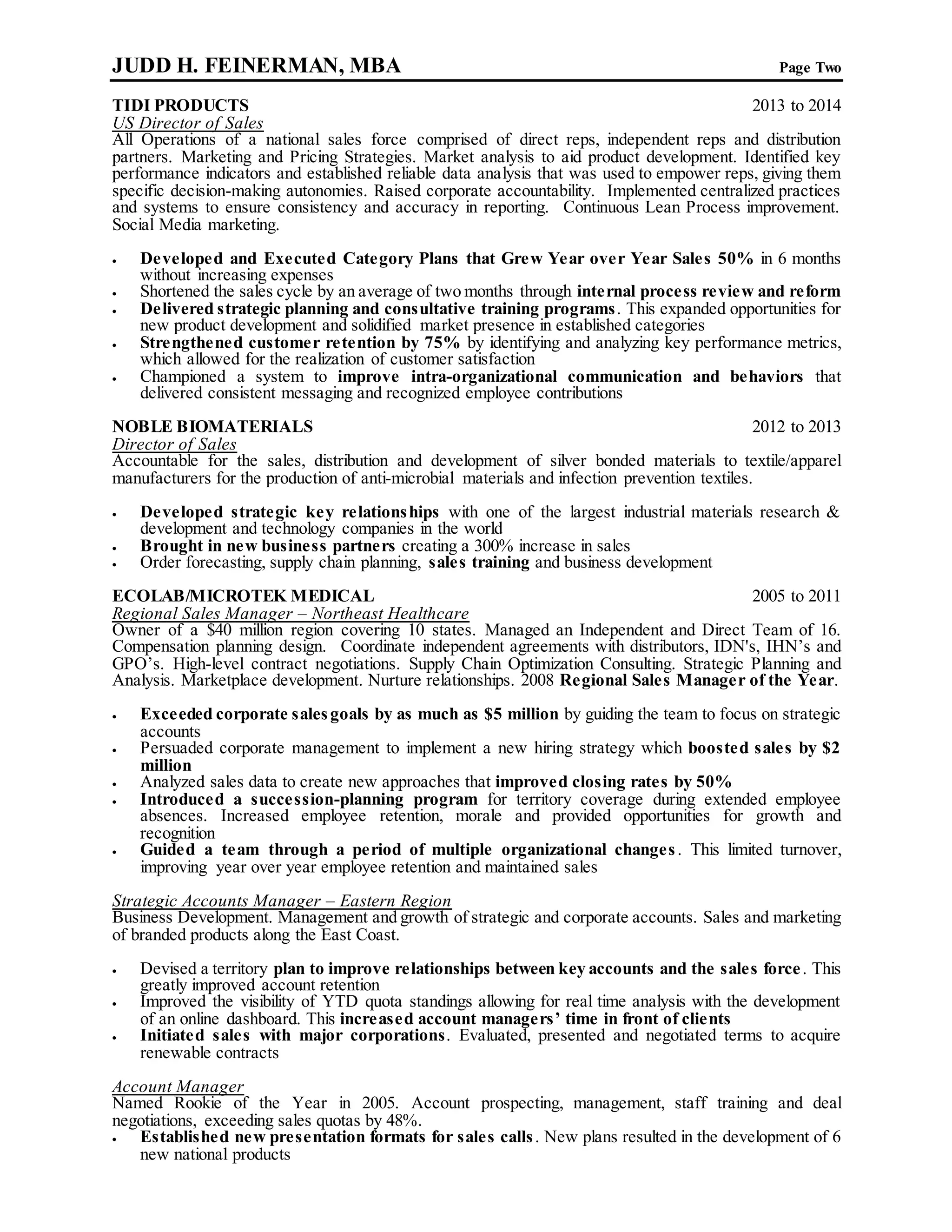 Judd Feinerman's Resume 2016 | DOCX