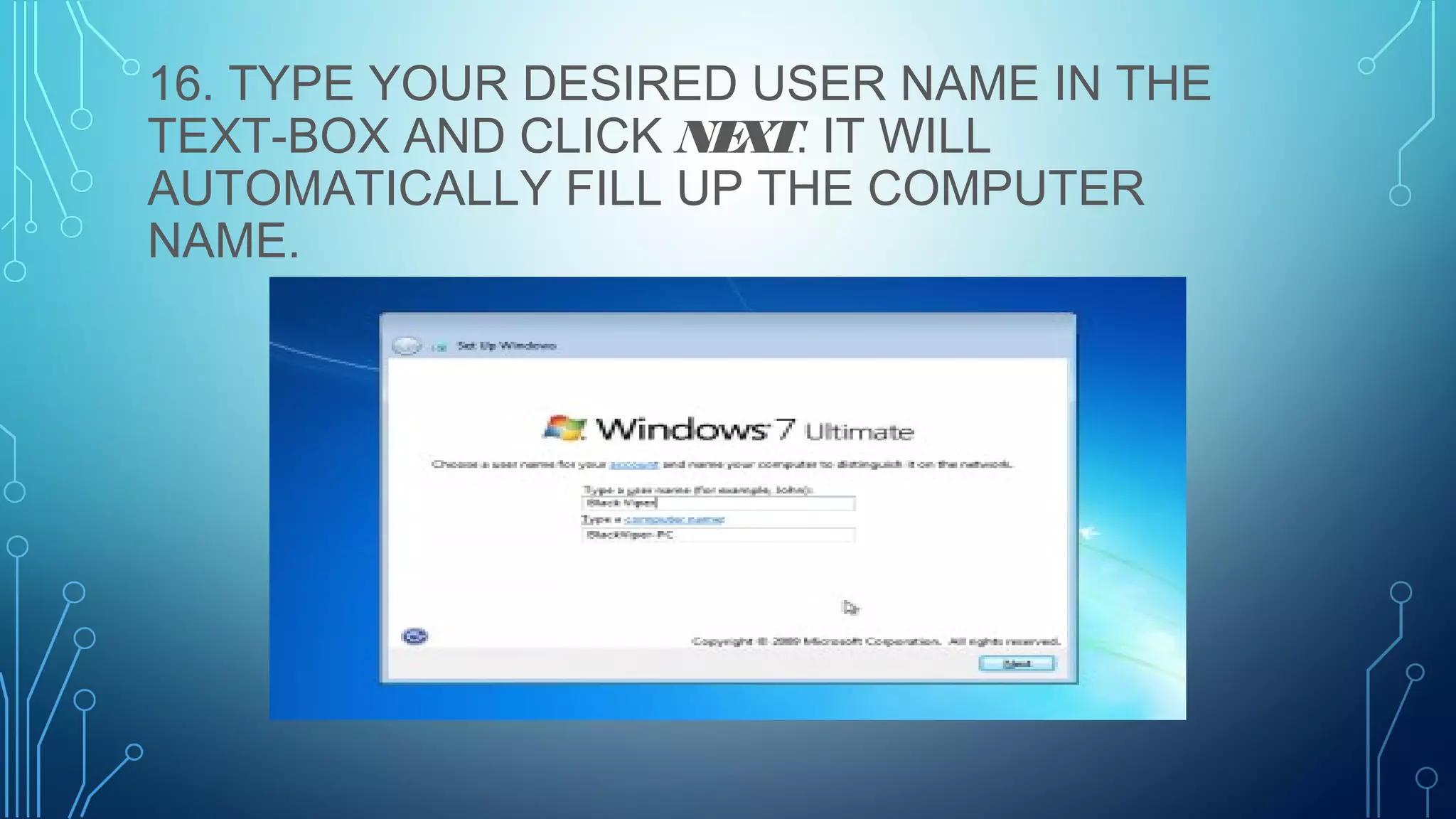Windows 7 Installation - ICT | PPT