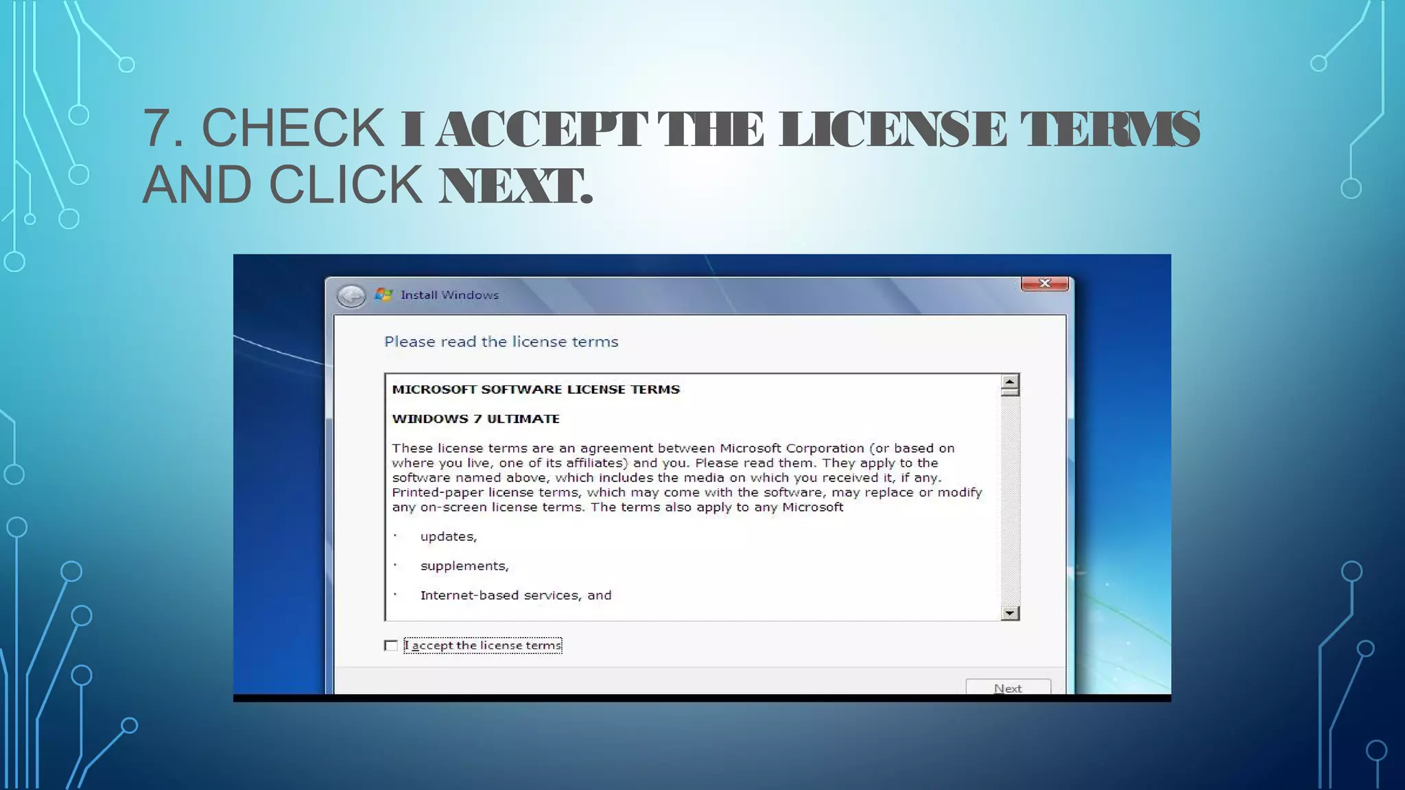 Windows 7 Installation - ICT | PPT